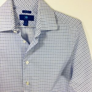 Egara | Shirts | Egara White Blue Cotton Button Down Shirt S | Poshmark